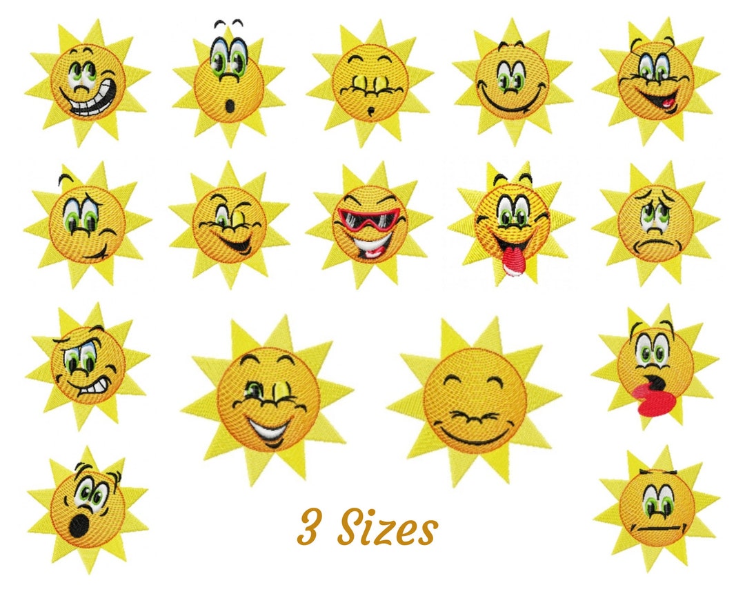 Sun Set Embroidery Design, Machine Embroidery Pattern- 16 Types ...