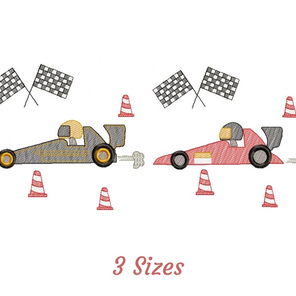 Applique Race Car - Etsy