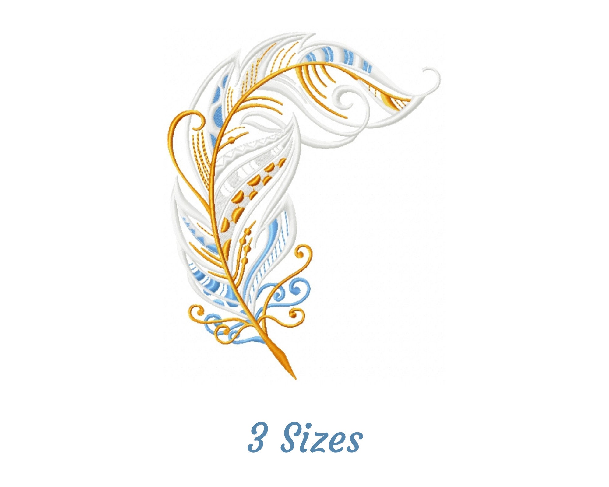 Creative Feather Embroidery Design - Peacock Feather Machine Embroidery ...