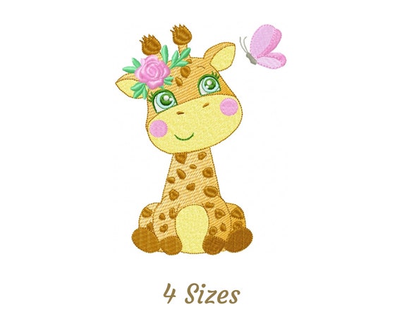 Baby Giraffe Machine Embroidery Designs Instant Download - Etsy