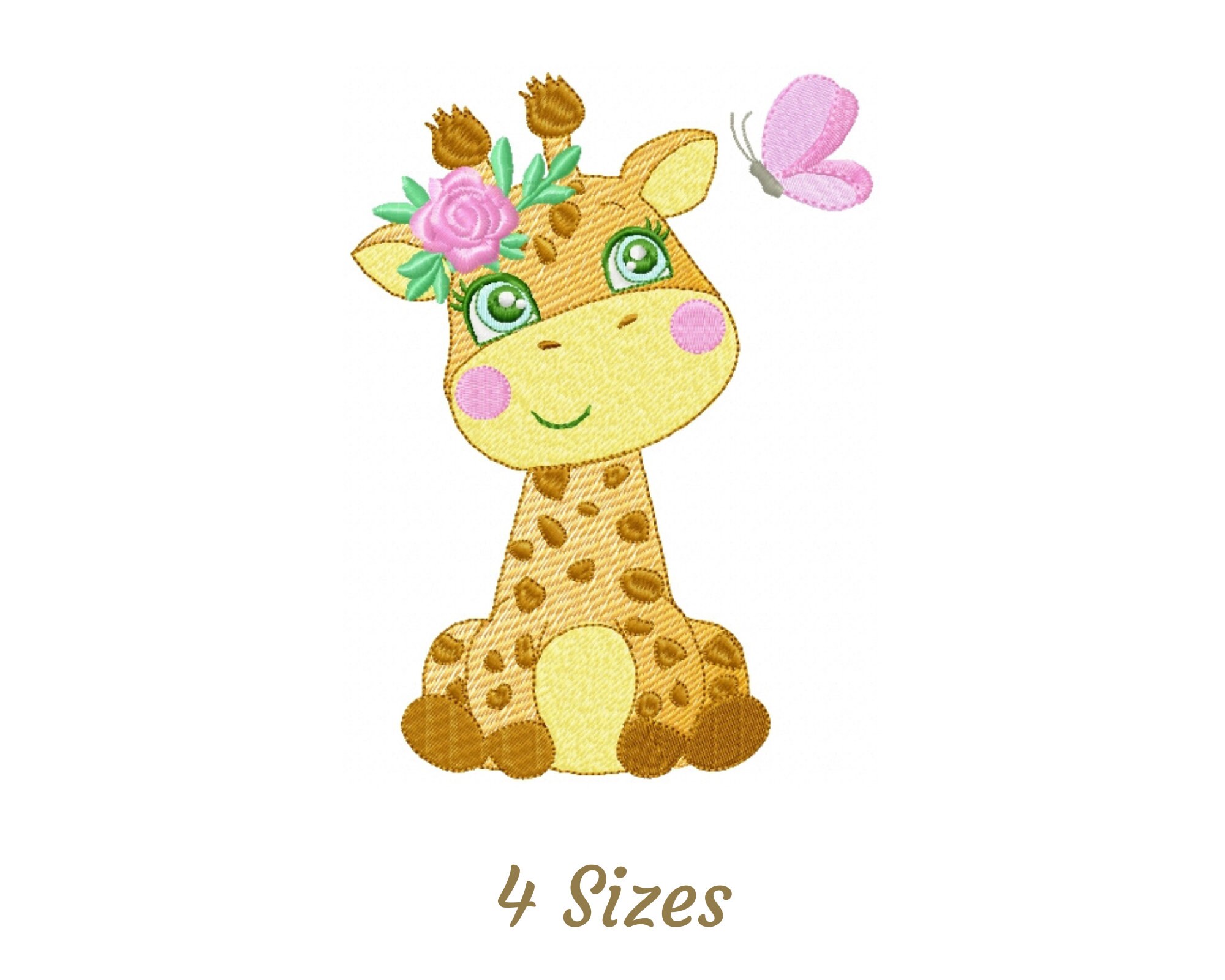 Baby Giraffe Machine Embroidery Designs, Instant Download - Etsy