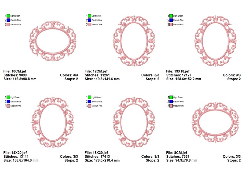 Frame Machine Embroidery Design, Instant Download - Etsy