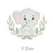 Baby Elephant Embroidery Design - Animal Machine Embroidery Pattern ...