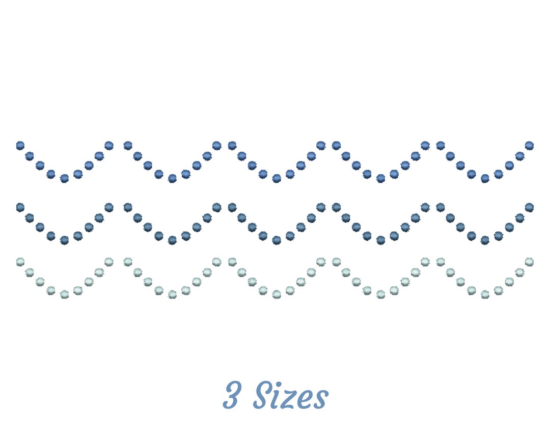 Ocean Wave Embroidery Design - Wavy Ocean Border - 3 Sizes - Etsy