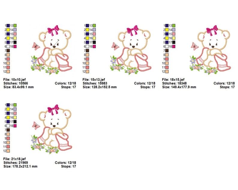 Teddy Bear Machine Embroidery Design Instant Download - Etsy