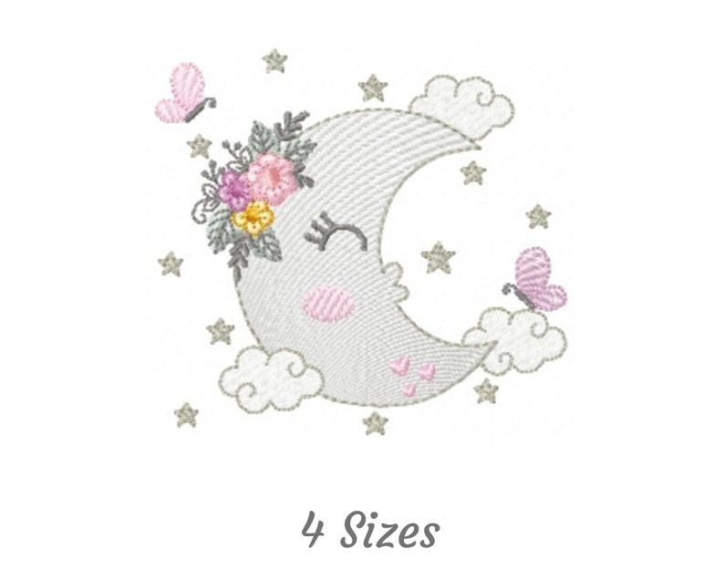 Moon Machine Embroidery Design, Instant Download - Etsy