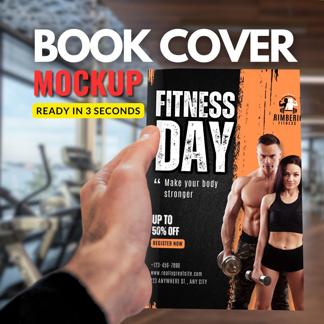 Fitness Book Cover Mockup, Canva Template (digital Download) - Etsy
