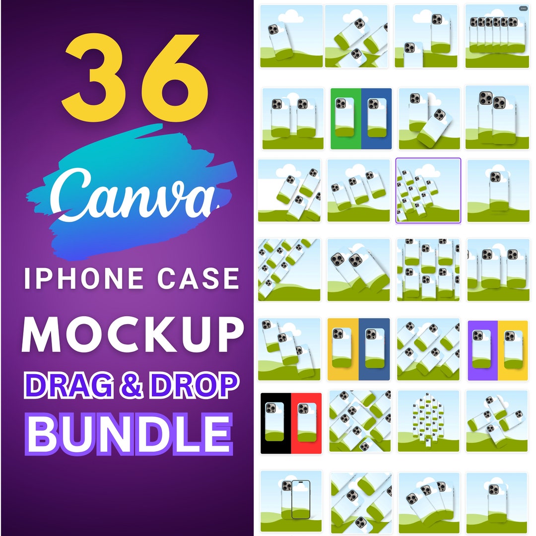 IPhone Tough Case Mockup – Canva Template Bundle (digital Download) - Etsy