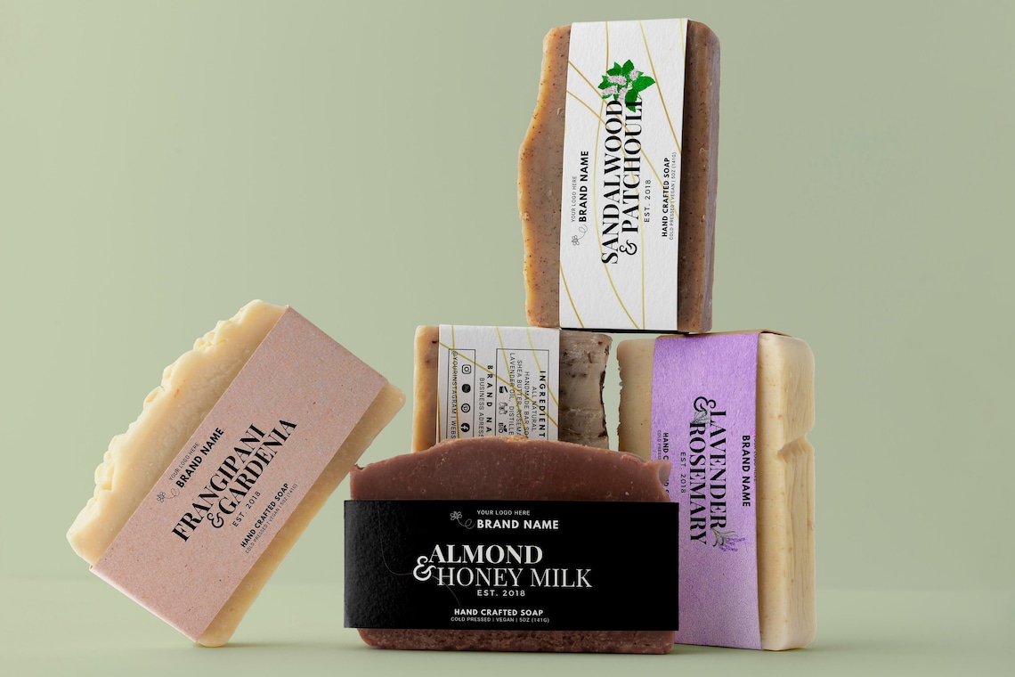 DIY Product Label. Editable Soap Label Templates. 6 Soap Bar - Etsy