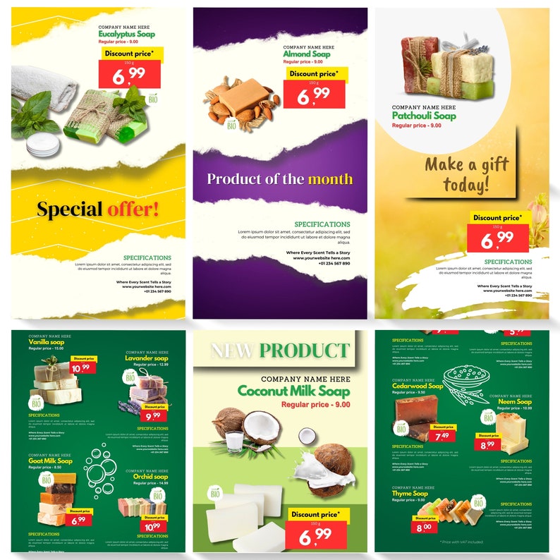 Professional Line Sheet Canva Template and Product Flyer for Homemade ...