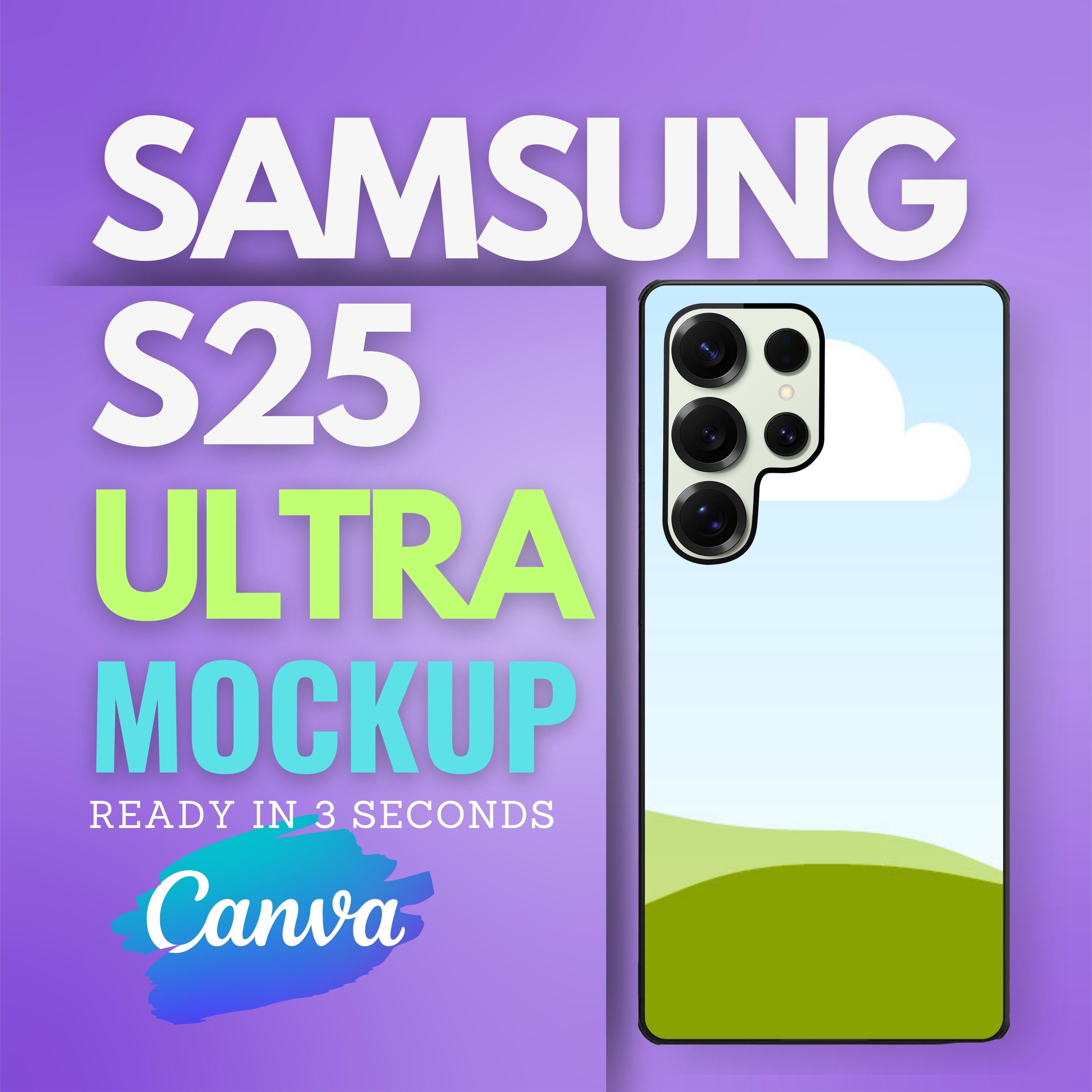 Samsung Galaxy S25 Ultra Case Mockup Bundle X 30 Drag and Drop Canva ...
