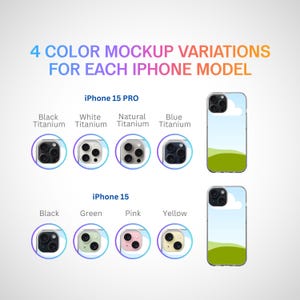 IPhone 15 Clear Silicone Case Mockup Bundle X 36 Drag and Drop Canva ...