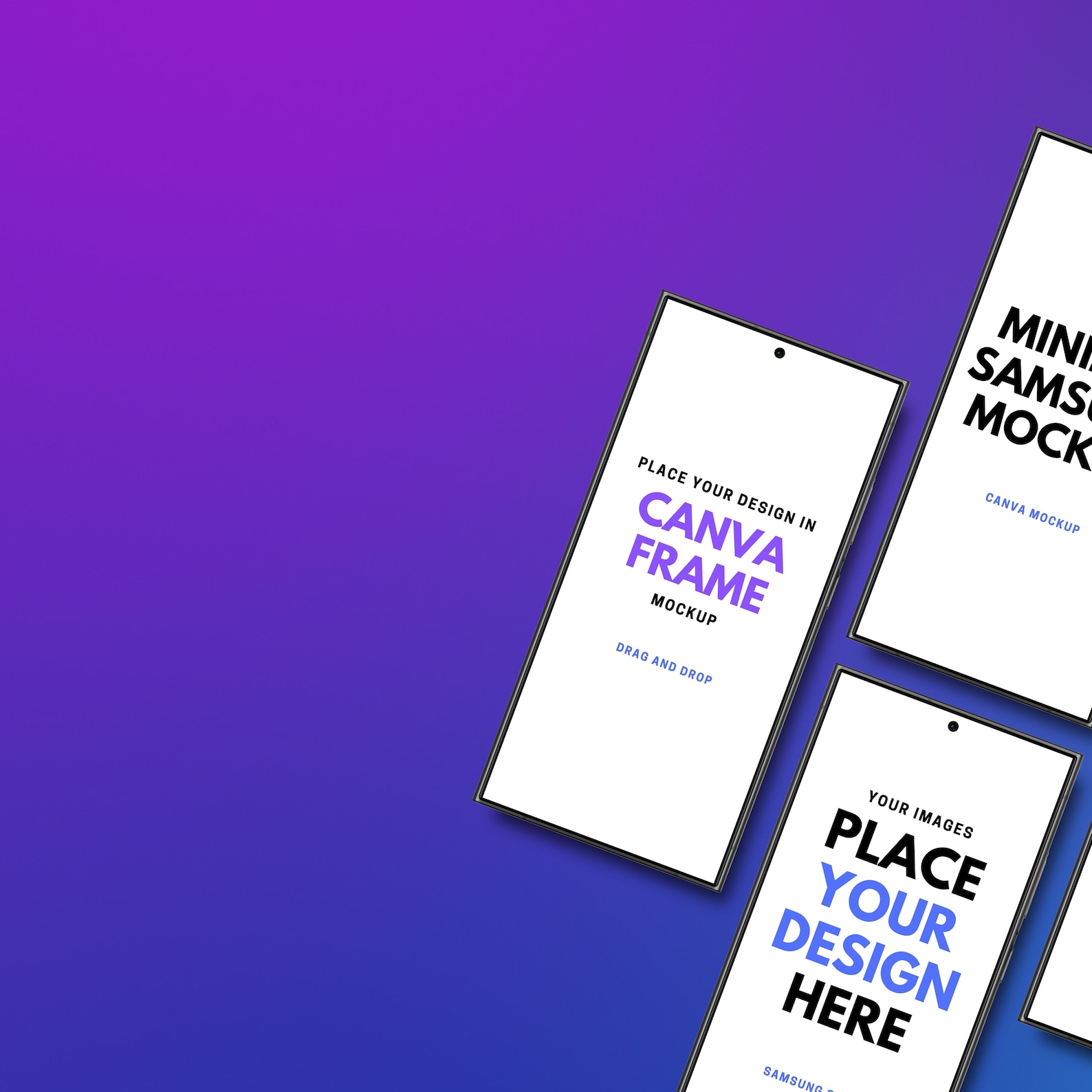 Drag and Drop Samsung S24 Ultra Screen Mockup Device Screen Canva Frame ...