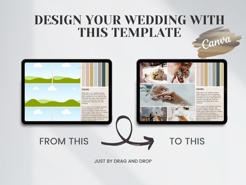 Editable Wedding Design Guide Moodboard Template Printable Planner ...