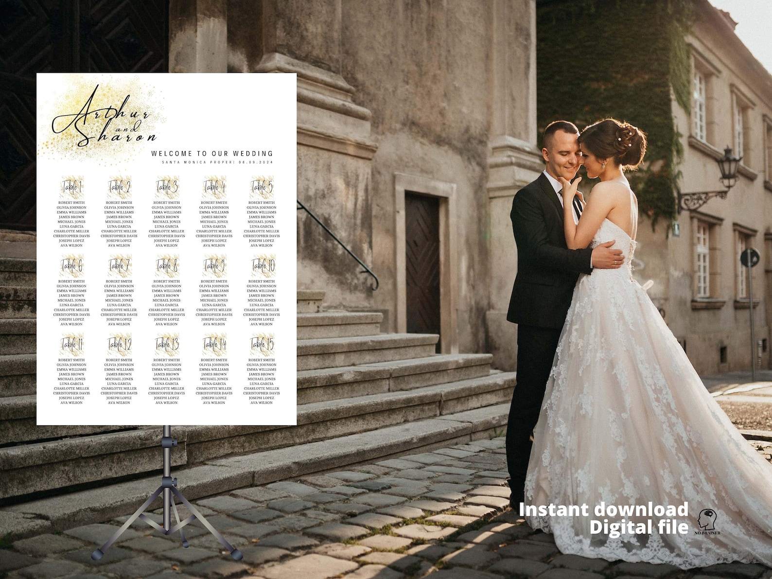 4 Editable and Printable Wedding Sitting Chart Sign.seating Template ...