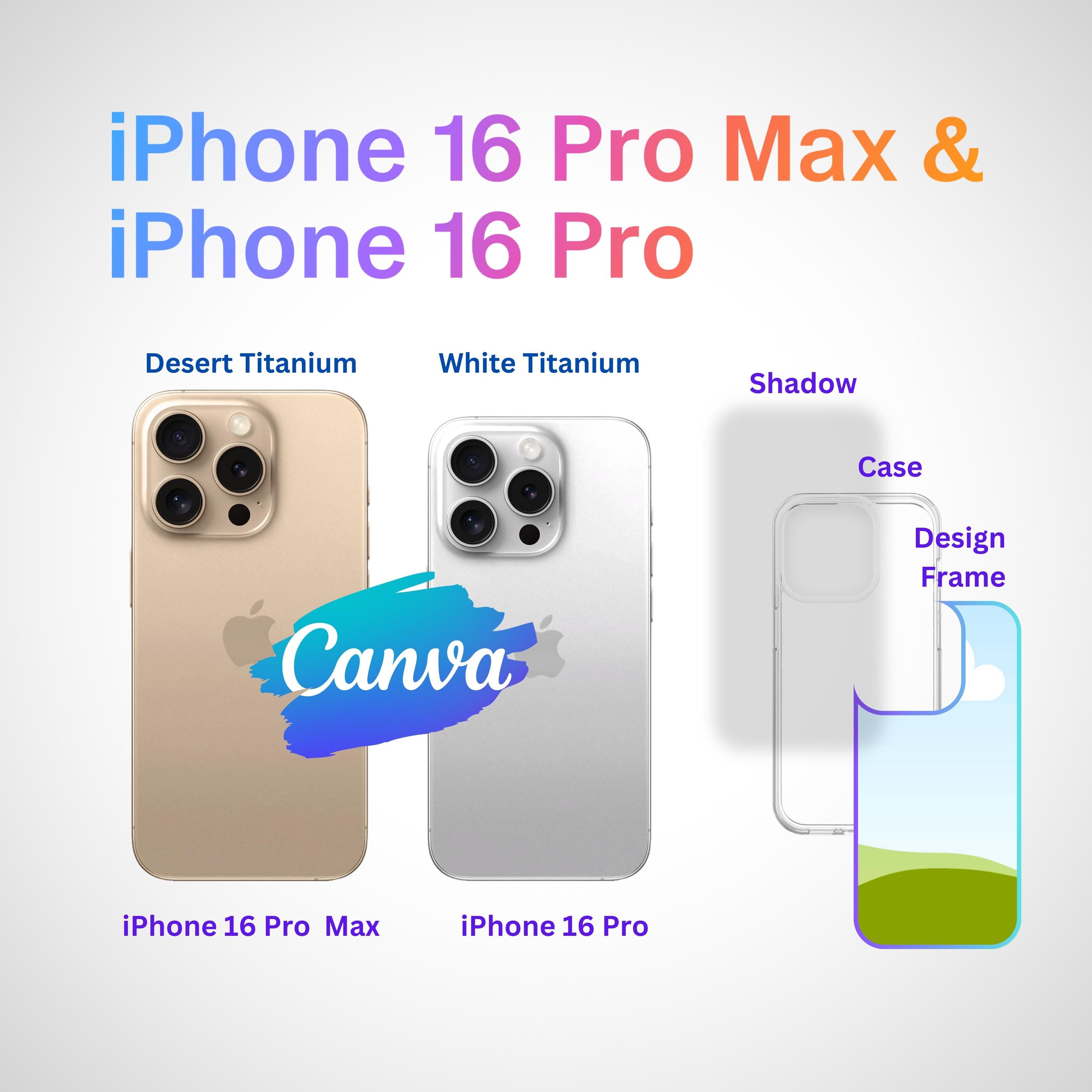 IPhone 16 Pro Max Case Mockup – Canva Frame Clear Cover Template ...