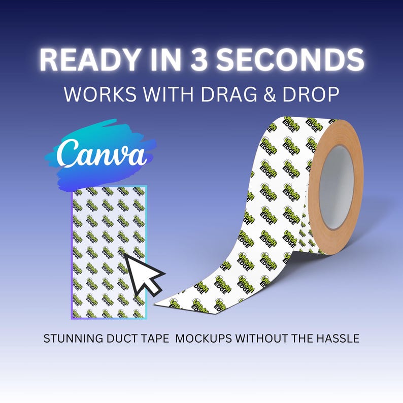 Custom Duct Tape Branding Mockup | Canva Template (digital Download) - Etsy
