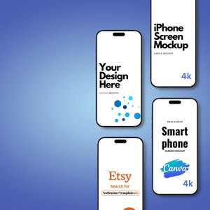 IPhone 16 to iPhone 13 Pro Max Screen Mockup Easy to Use in Canva Free ...