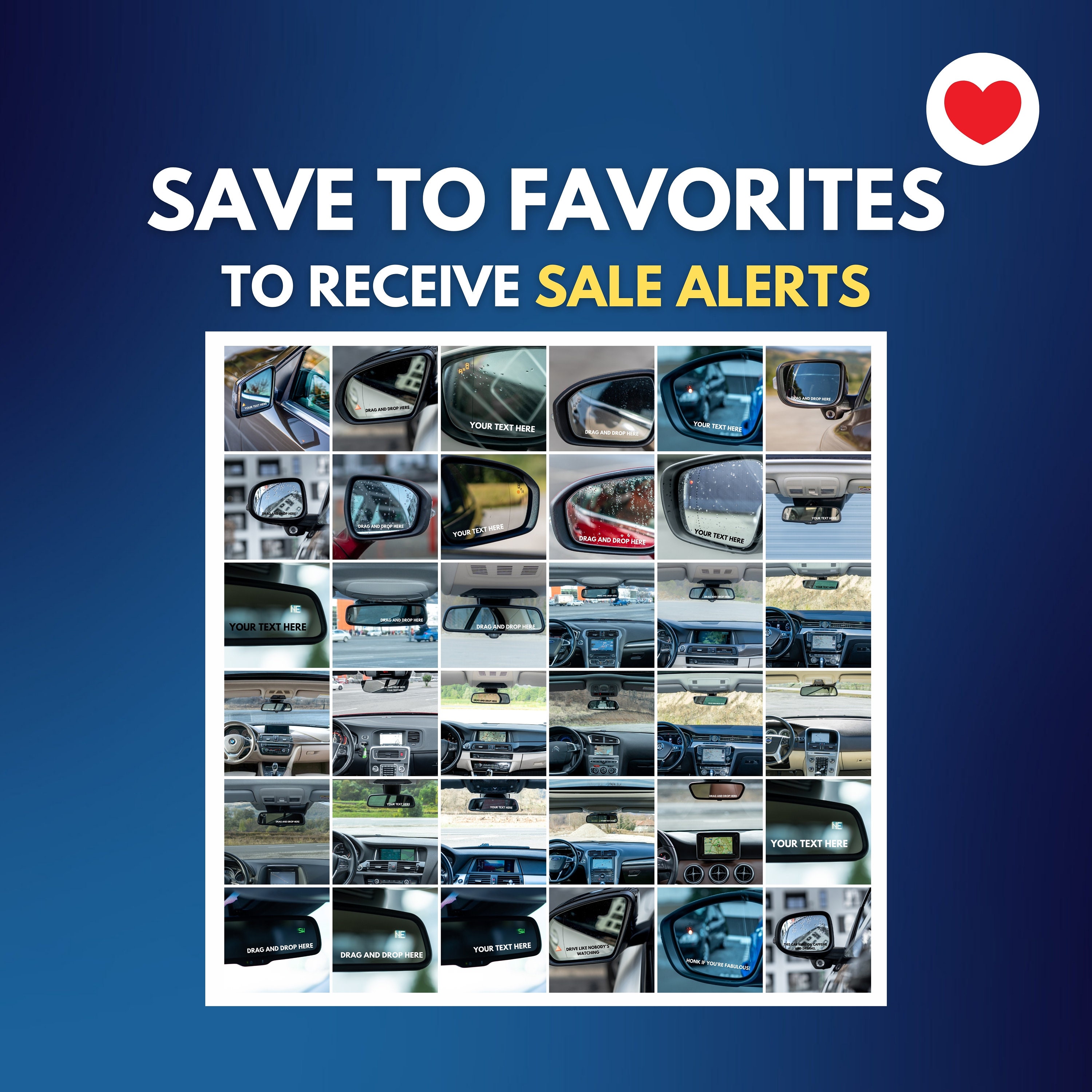 Car Rearview Mirror Mockup Car Sticker Mockup for Mirror Car Mockup ...