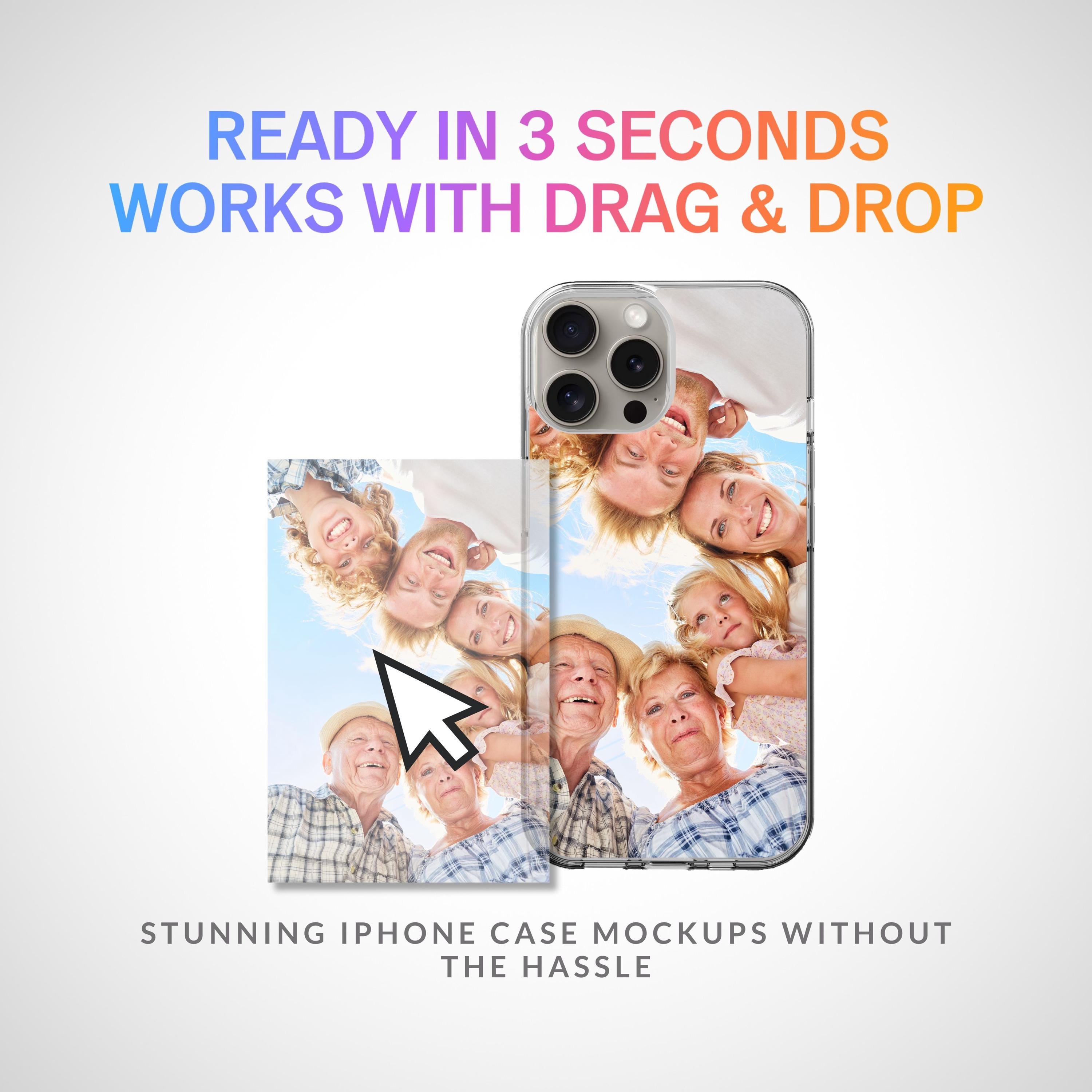 IPhone 15 Clear Silicone Case Mockup Bundle X 36 Drag and Drop Canva ...