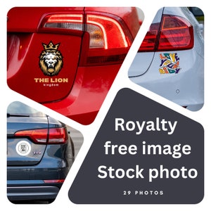 29 Bumper Sticker Mockup Photos-pick up Truck Decal Mockup | Royalty ...