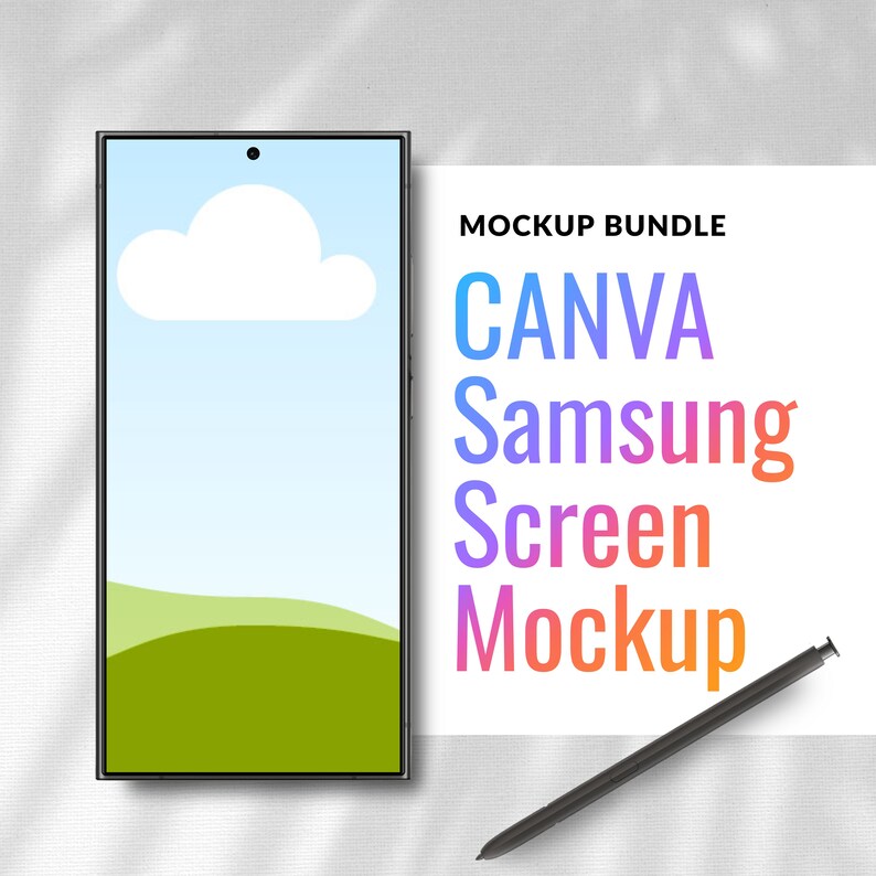 Samsung S24 Ultra Screen Mockup Bundle X 35 Drag and Drop Canva Frame ...