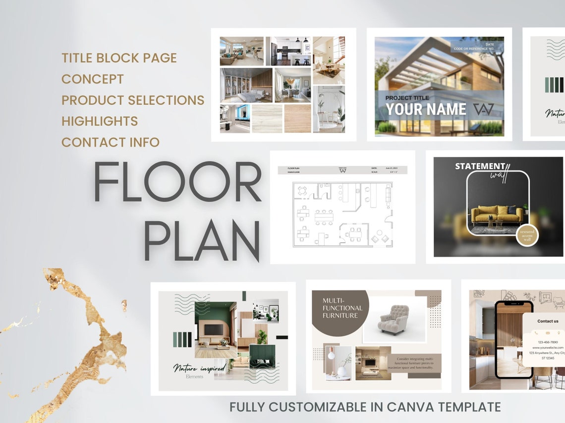 Interior Presentation Design Guide Moodboard Template in - Etsy