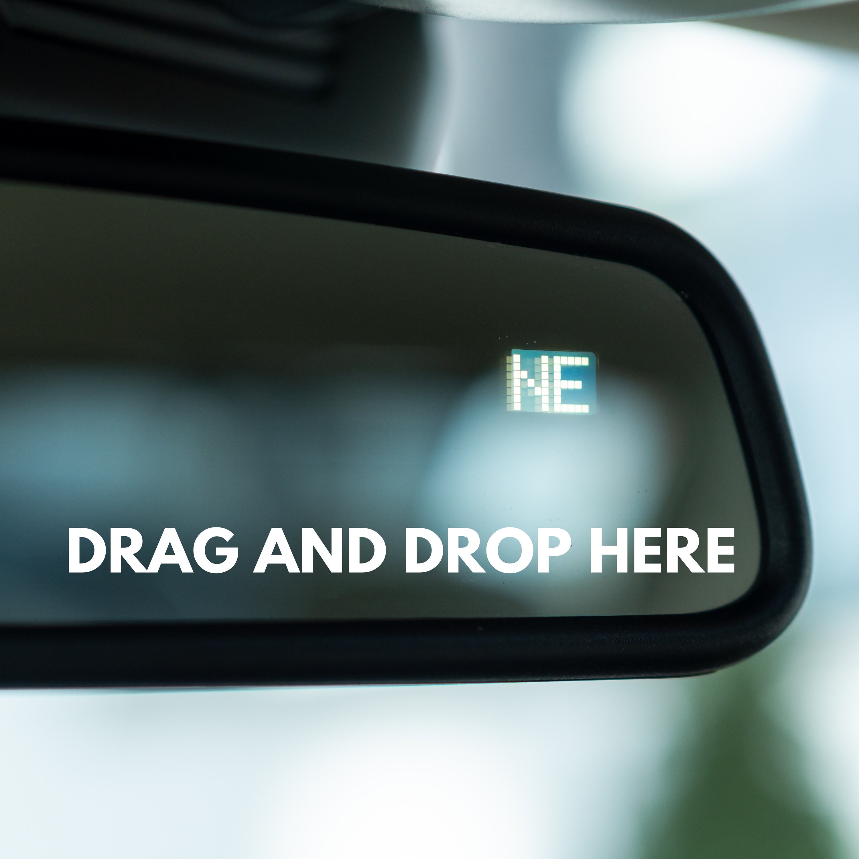 Car Rearview Mirror Mockup | Drag and Drop Your Sticker or Decal Mockup ...