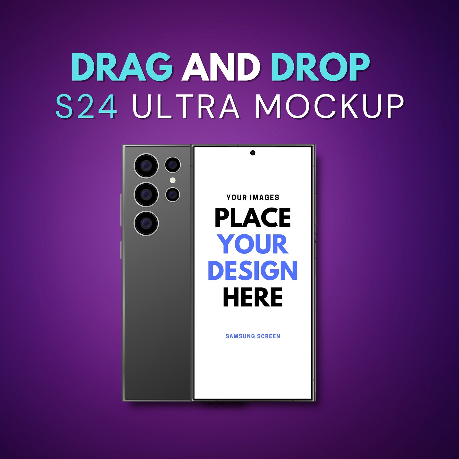 Samsung S24 Ultra Screen Mockup Bundle X 35 Drag and Drop Canva Frame ...