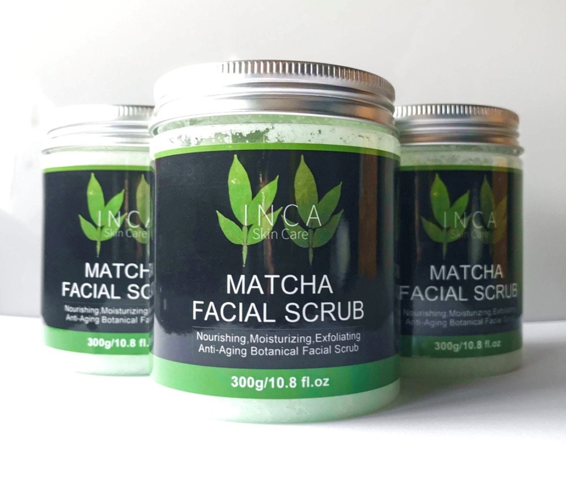 MATCHA Facial Scrub - Etsy