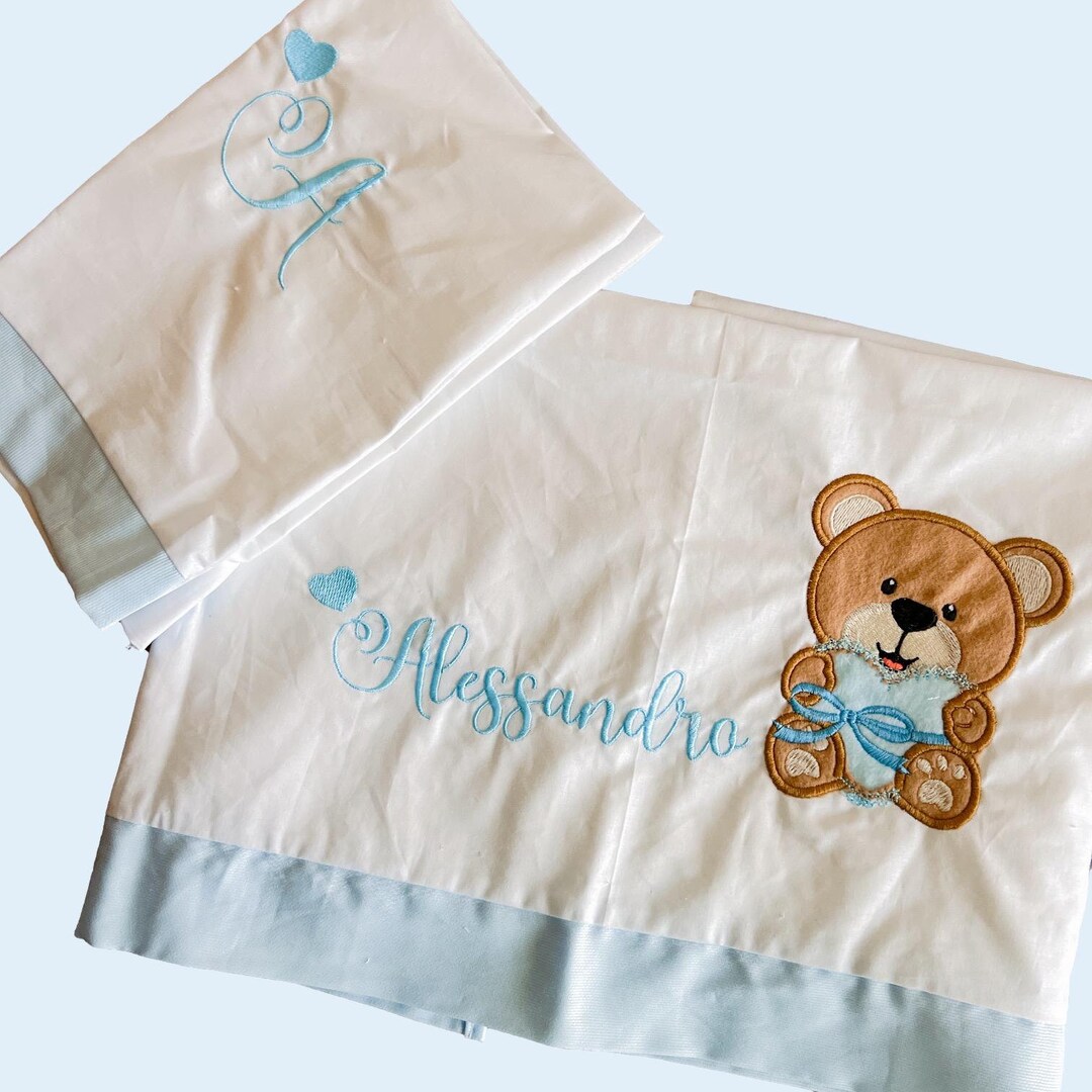 Teddy Bear Cot Sheets Set Wheelchair Sheet With Name Sheet - Etsy