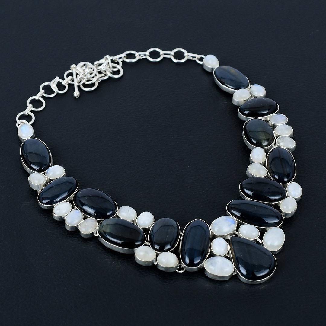 Natural Blue Tigers Eye Rainbow Moonstone Shiny Polished - Etsy