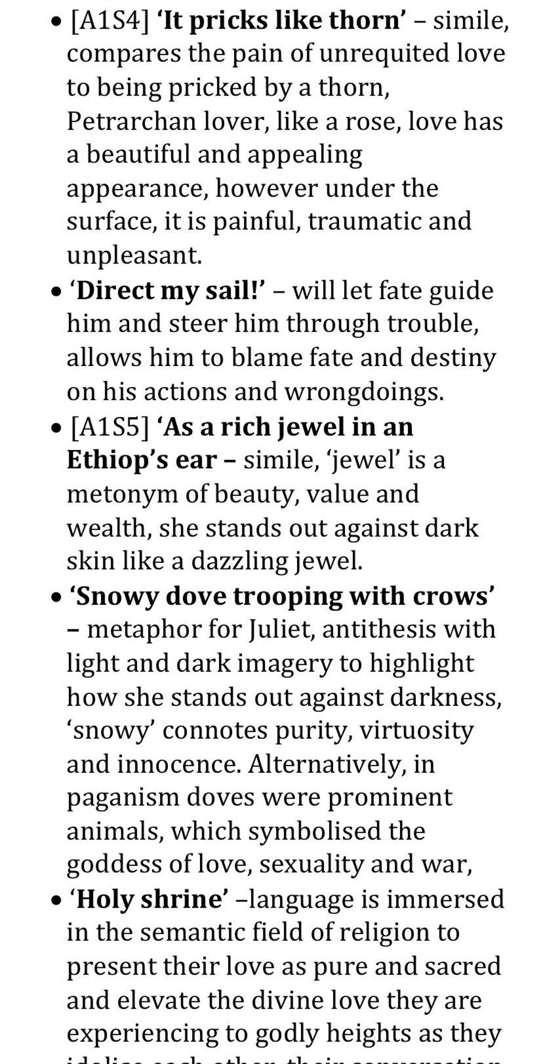 Grade 9 GCSE Romeo and Juliet Notes - Etsy