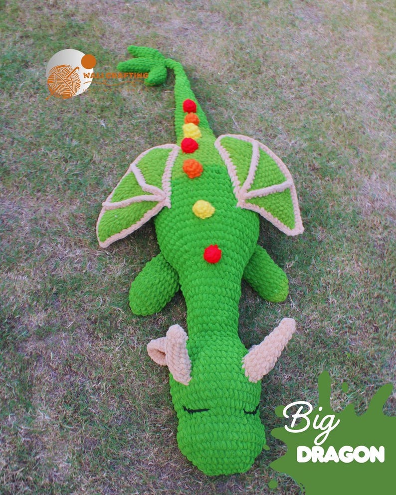 Crochet Sleeping Dragon Pattern-instant Download PDF File. - Etsy