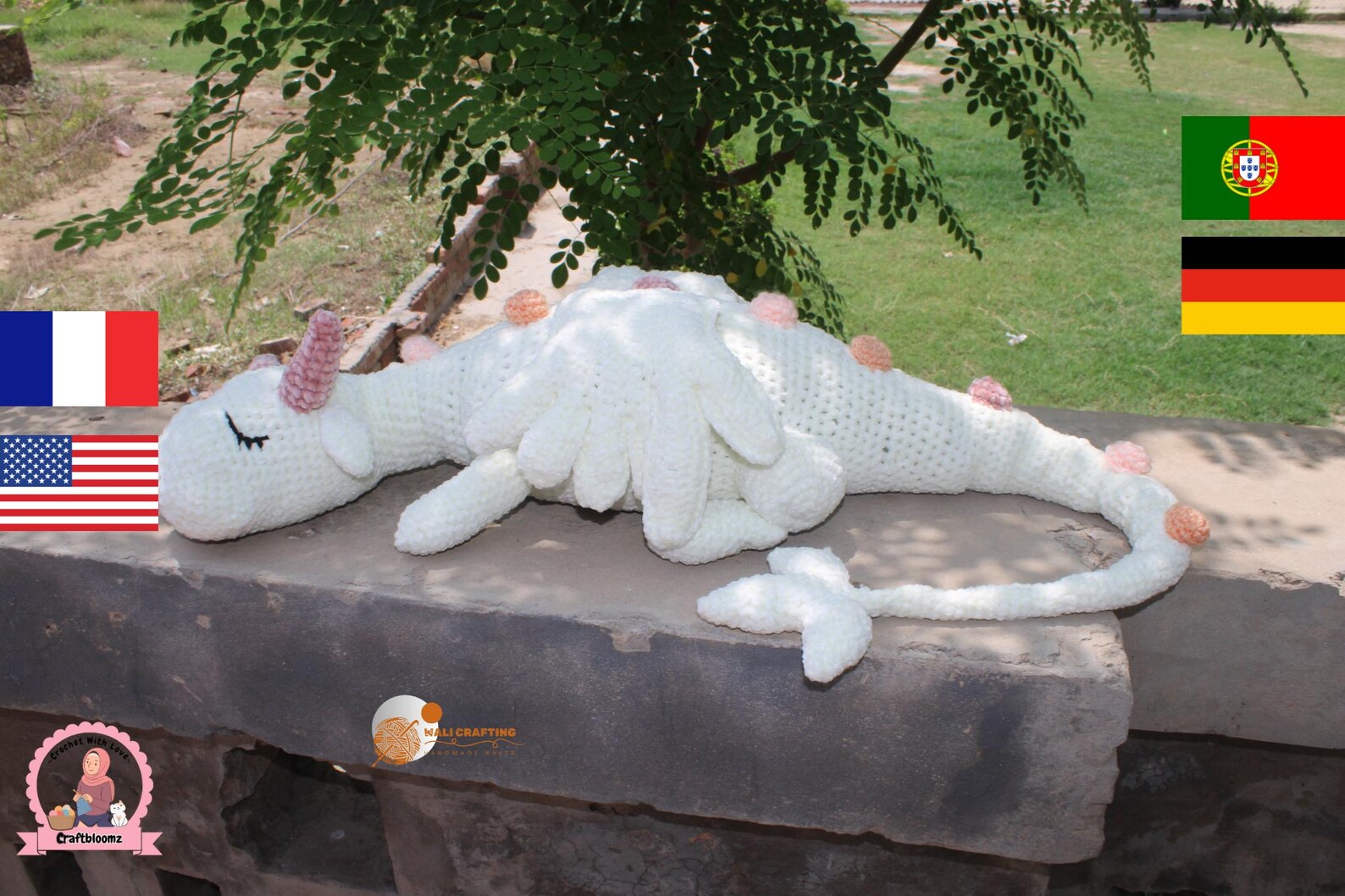 Crochet Sleeping Dragon Pattern: 5ft Amigurumi (PDF Download) - Etsy