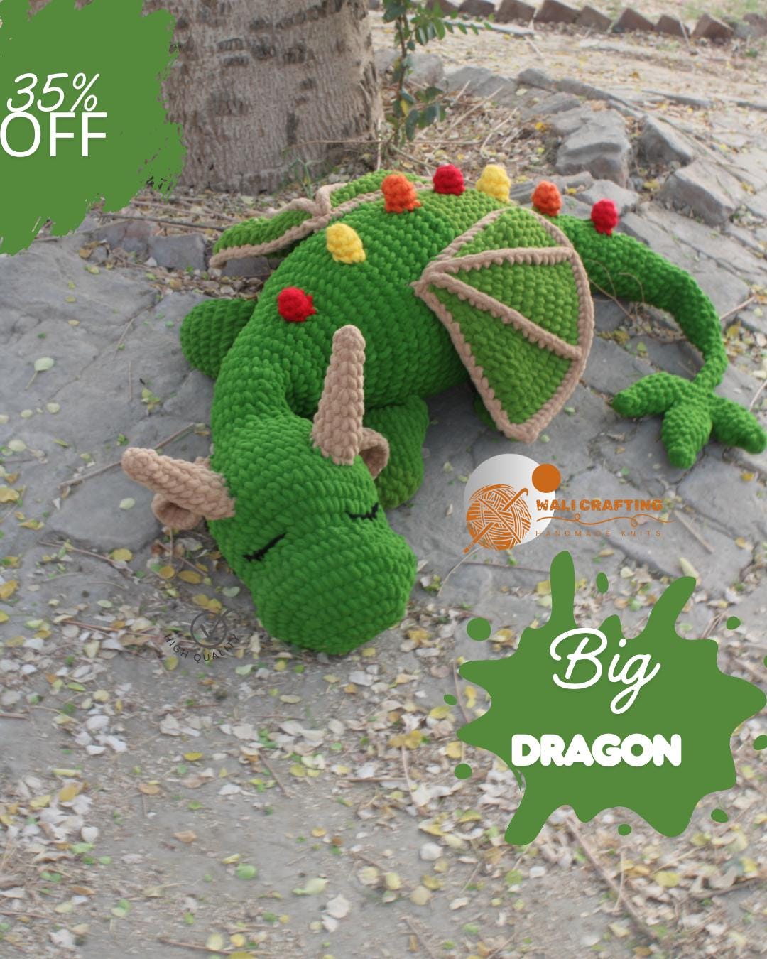 Crochet Sleeping Dragon Pattern-instant Download PDF File. - Etsy