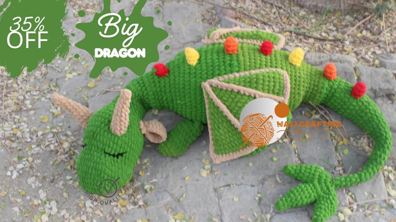 Crochet Sleeping Dragon Pattern-instant Download PDF File. - Etsy