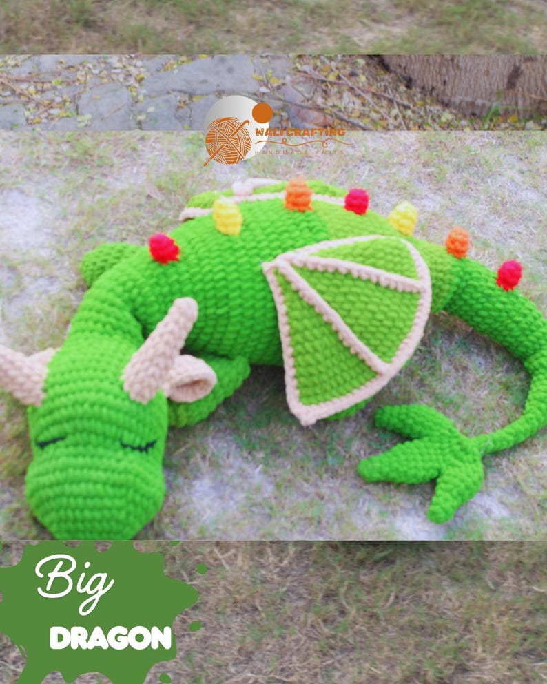 Crochet Sleeping Dragon Pattern-instant Download PDF File. - Etsy