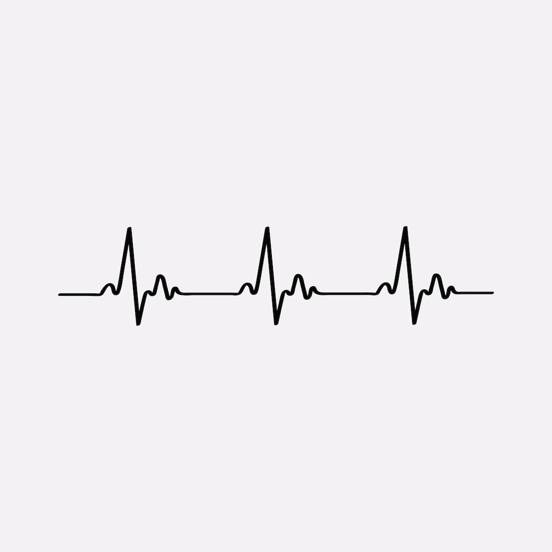 Heartbeat Line SVG Files | ECG EKG Cut Files | Healthcare Vector Files ...