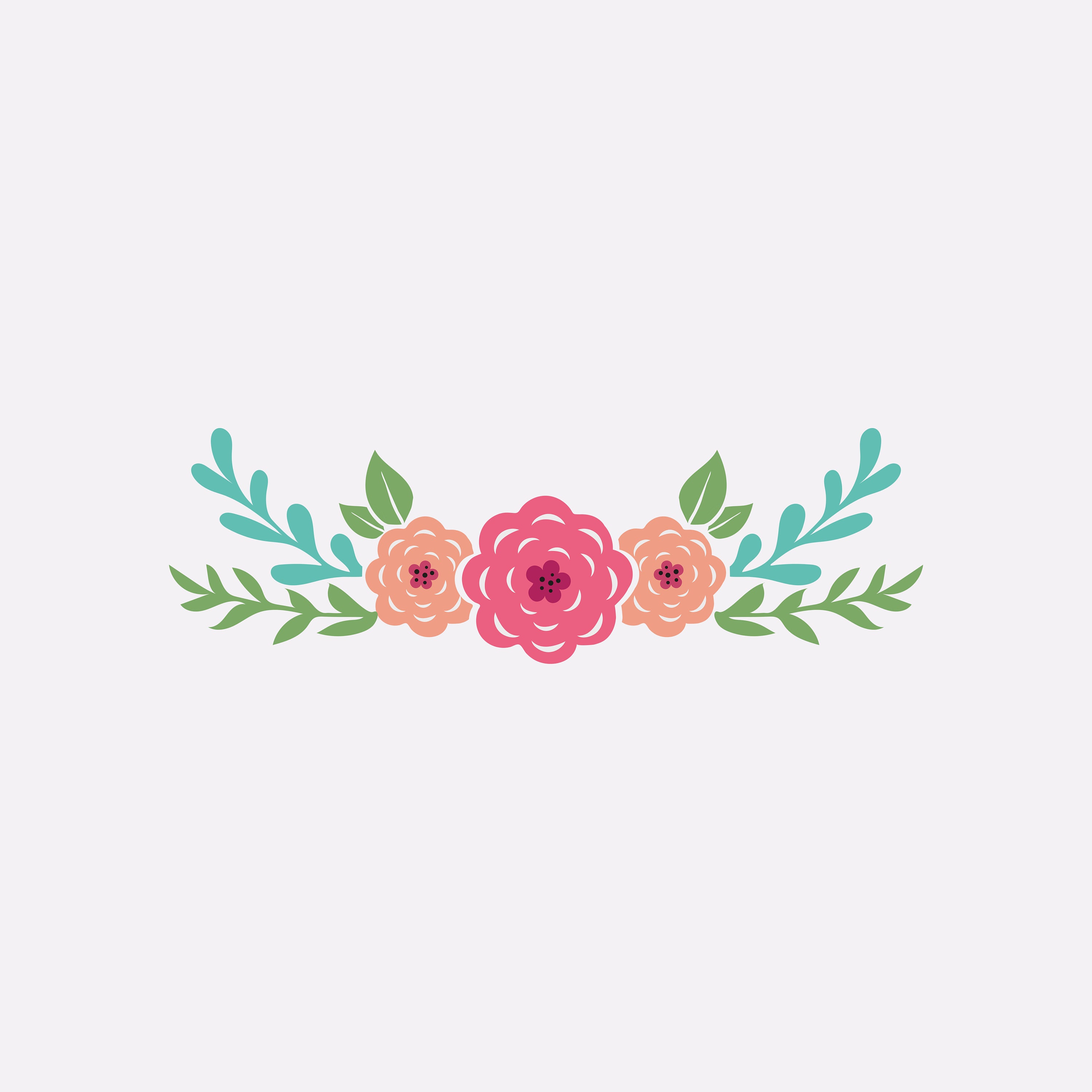 Colorful Flowers SVG, Floral SVG, Flower Flourish PNG, Flawer Svg ...