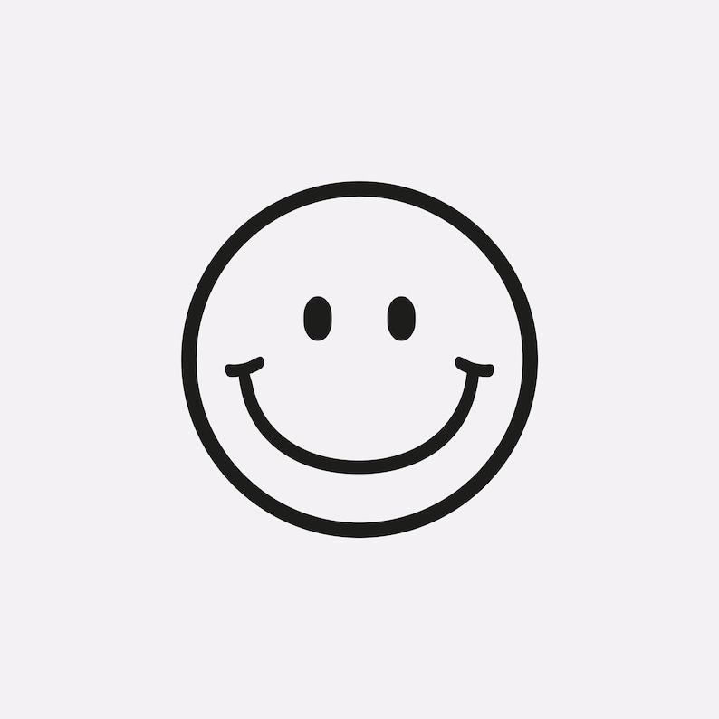 Smile SVG PNG Files for Cutting Machines, Digital Clipart, Smiley Svg ...