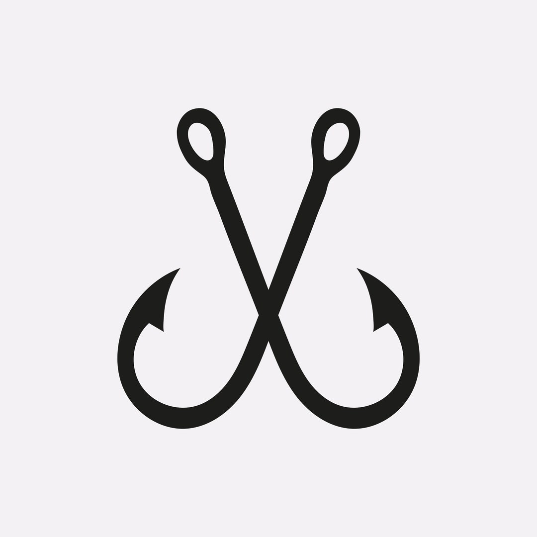 Crossed Fish Hooks SVG, Fishing Hooks SVG Cut File, Fishing Svg ...