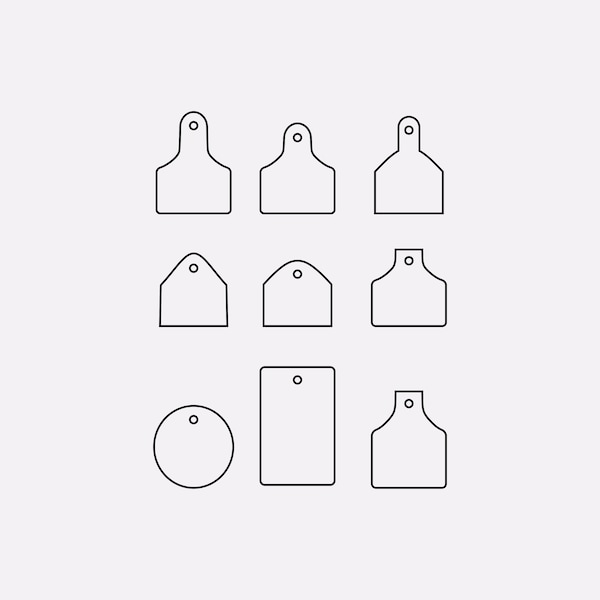 Cattle Tag Svg - Etsy
