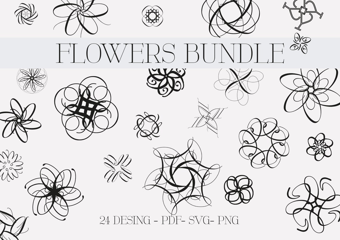 Flowers SVG Bundle Flowers Clipart Leaves Svg Rose SVG - Etsy