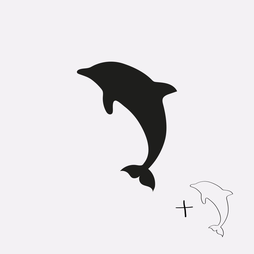 Dolphin SVG, Dolphin Cut File, Dolphin Outline Svg, Digital Download ...