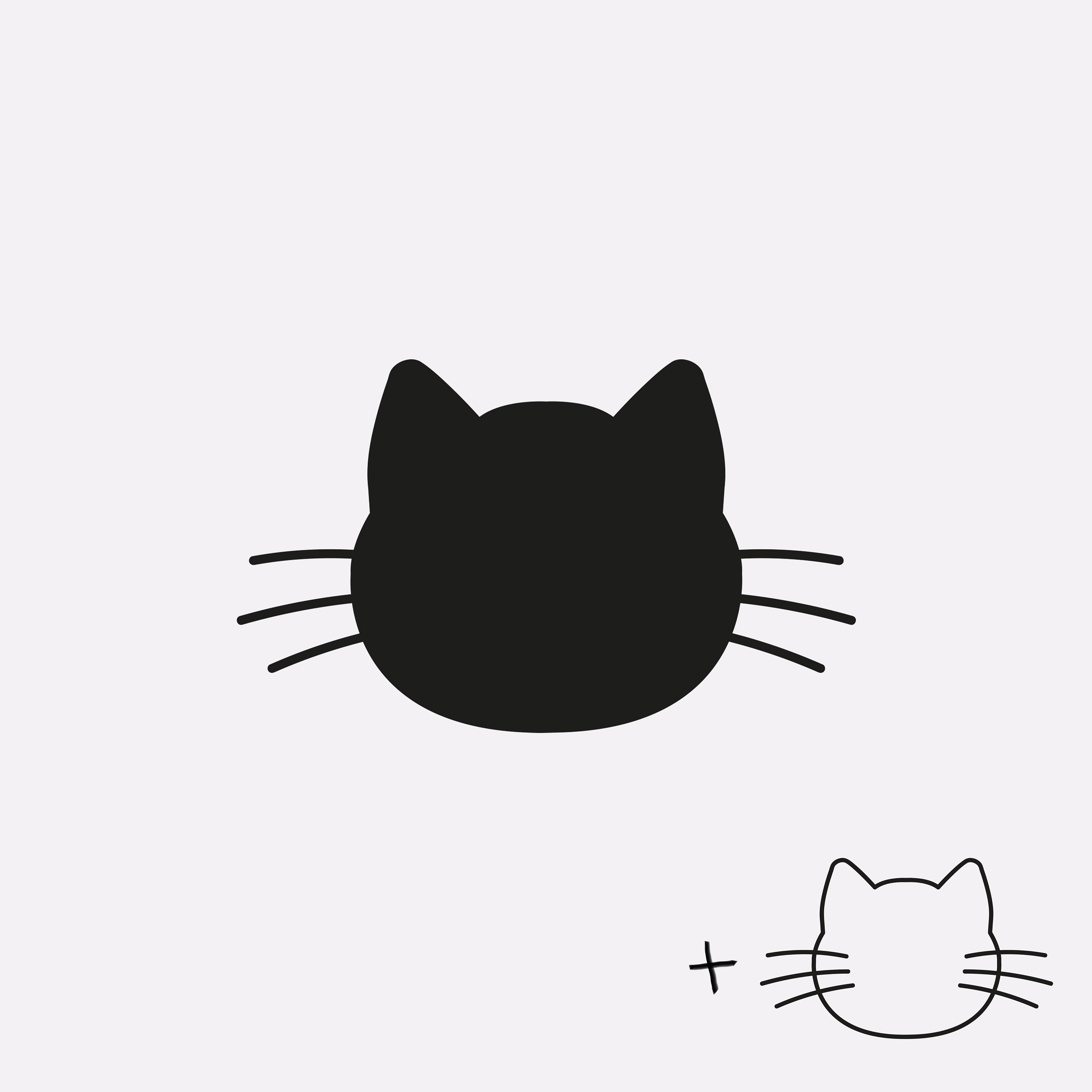 Cat Face Svg, Cat With Whiskers Svg, Kitten Head Shape Svg , Kitty Svg ...