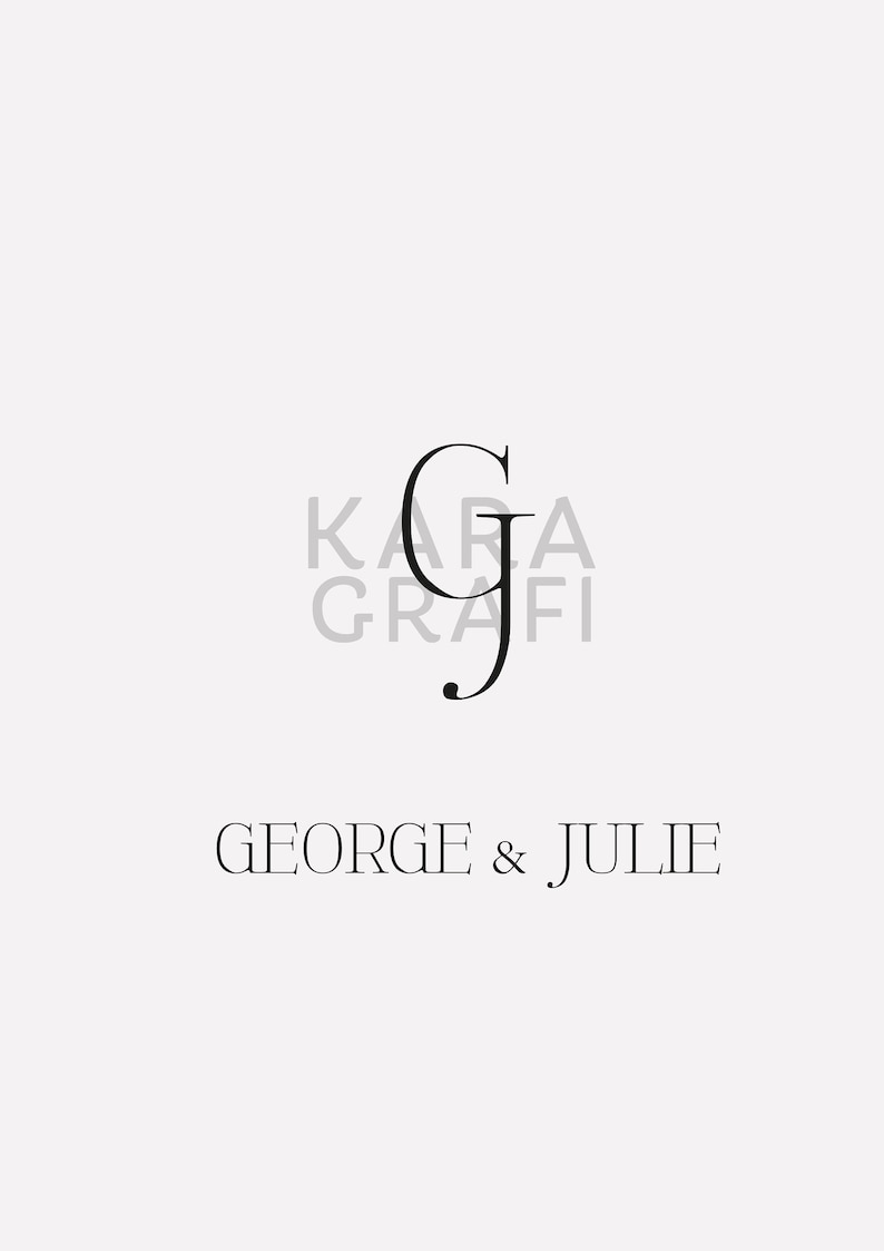 Letter J and All Its Variations, 2 Letter Monogram, Couples Initials ...
