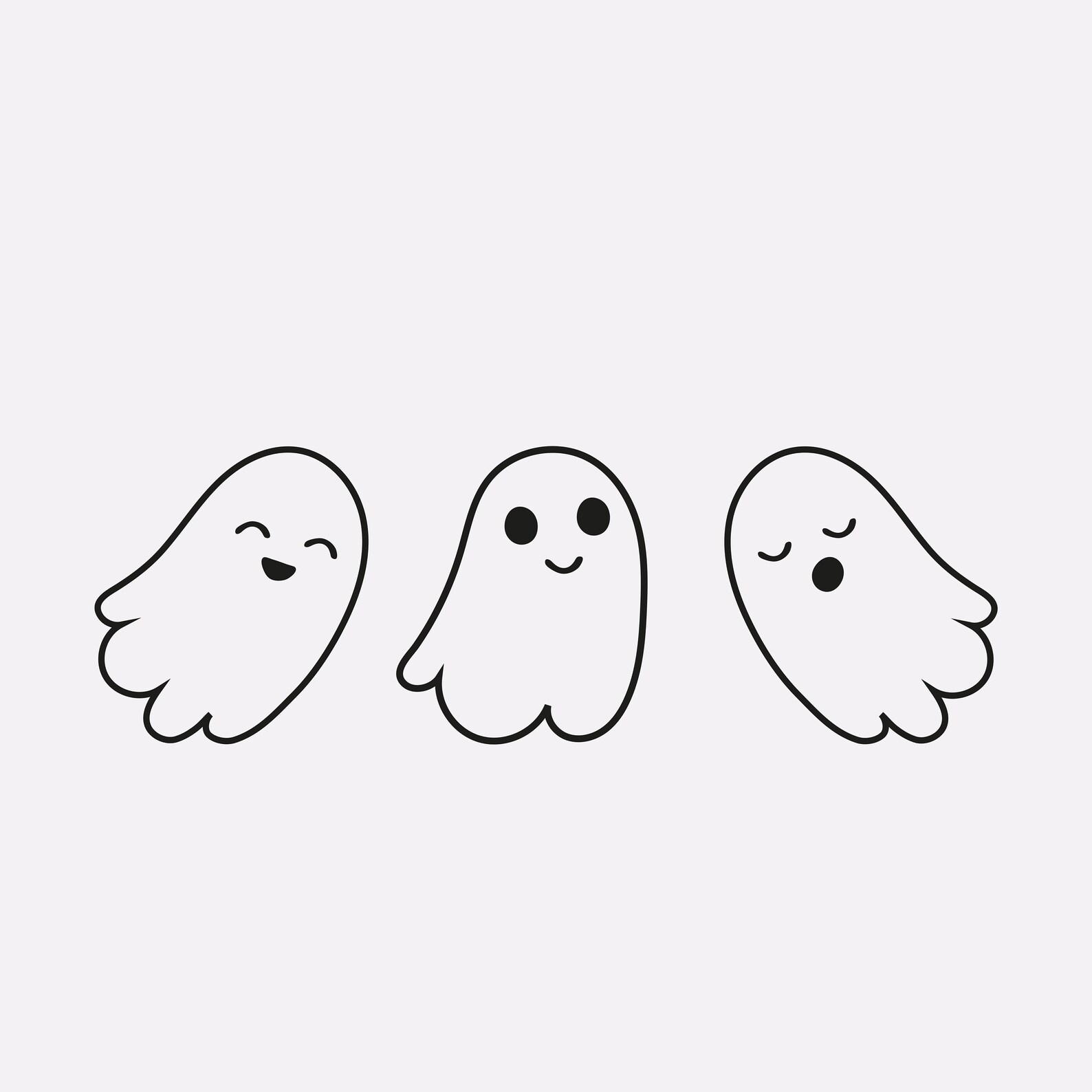 Cute Ghost SVG Cute Halloween SVG Halloween Seamless Pattern - Etsy