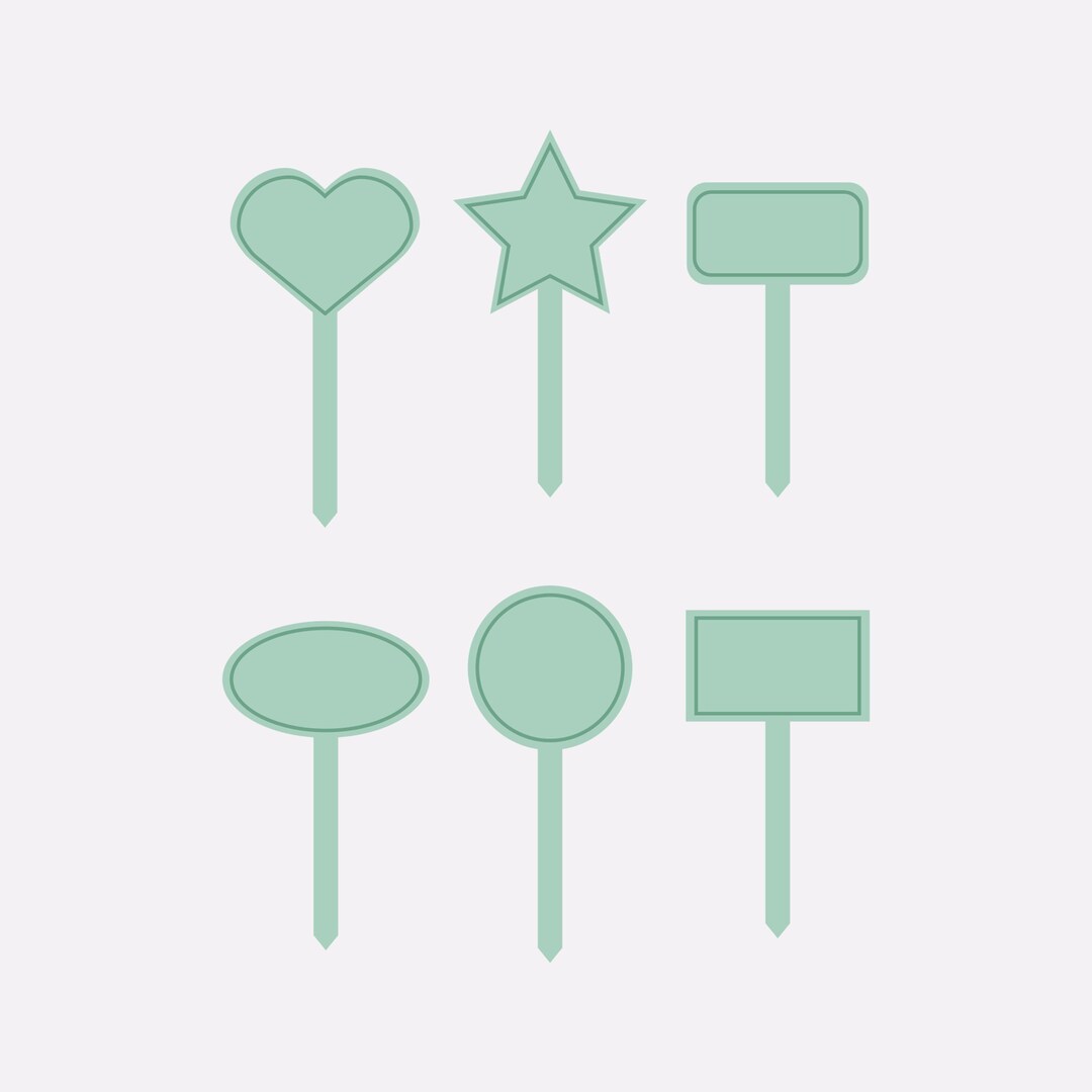 Garden Stake Bundle Svg, Garden Stake Png, Laser Cut File Svg, Garden ...