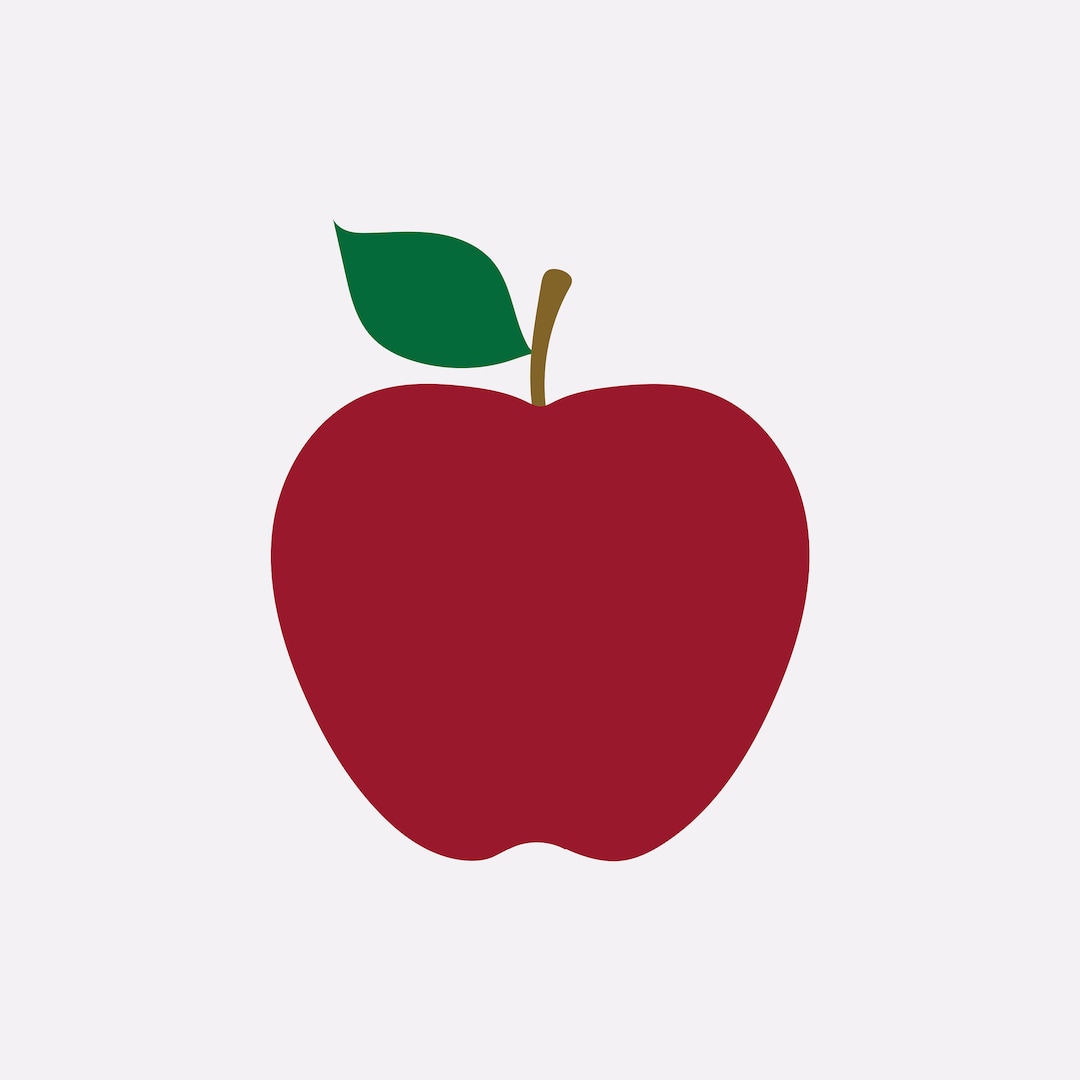 Apple Svg, Apple Clipart, Teacher Svg, School Svg, Silhouette Cut Files ...